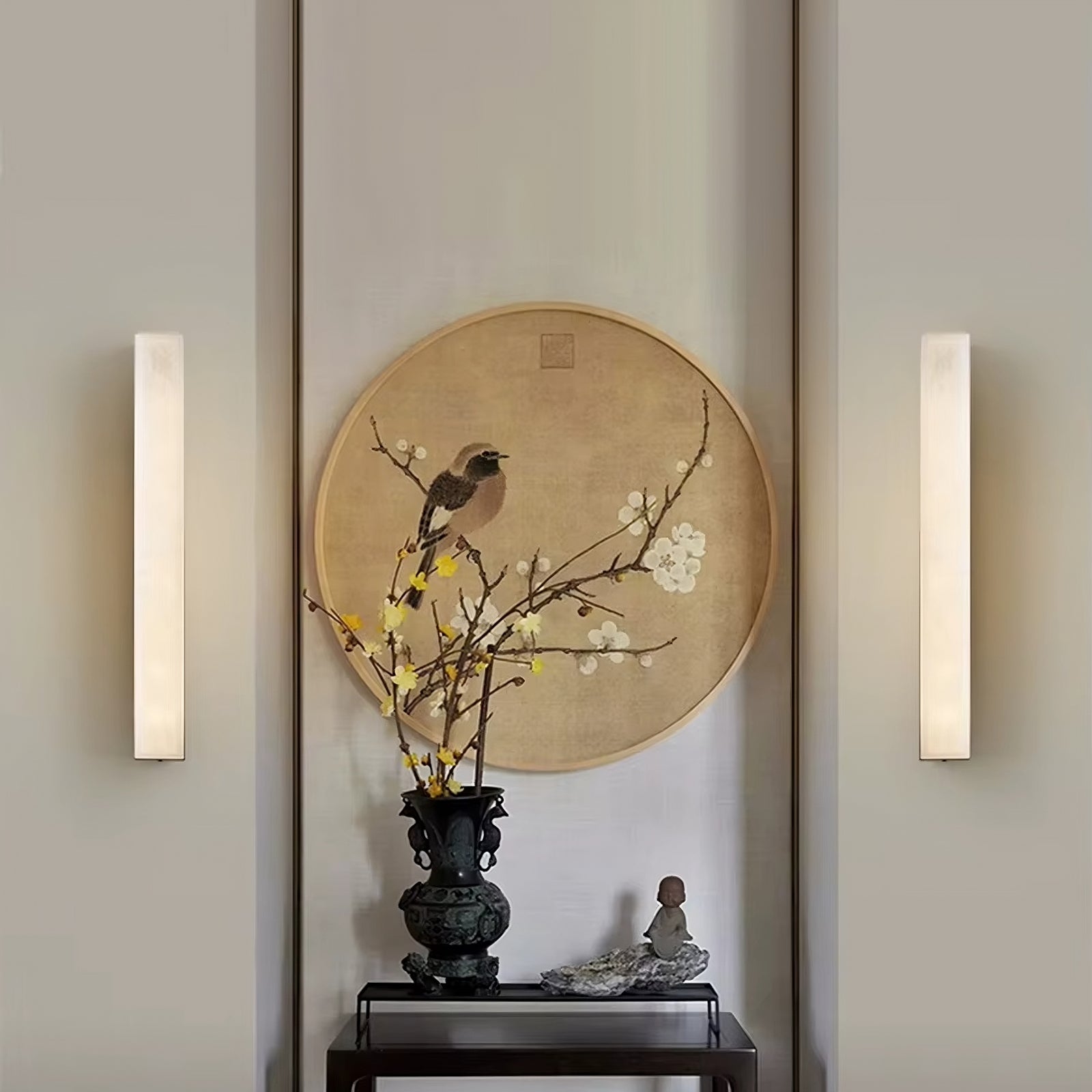 Natural Marble Indoor Wall Sconce