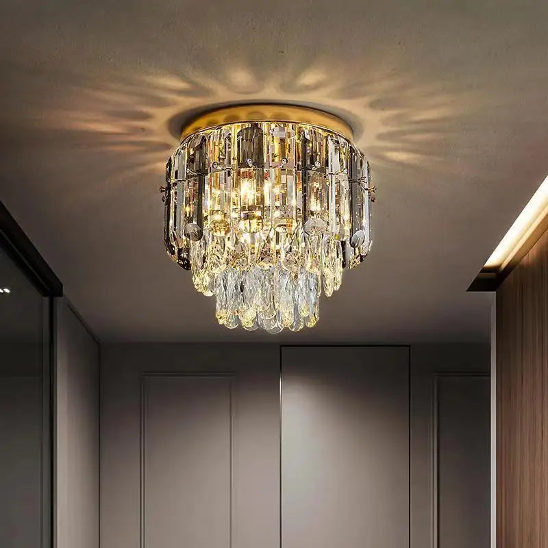 Giano Flush-Mount Crystal Ceiling Light – Morsale