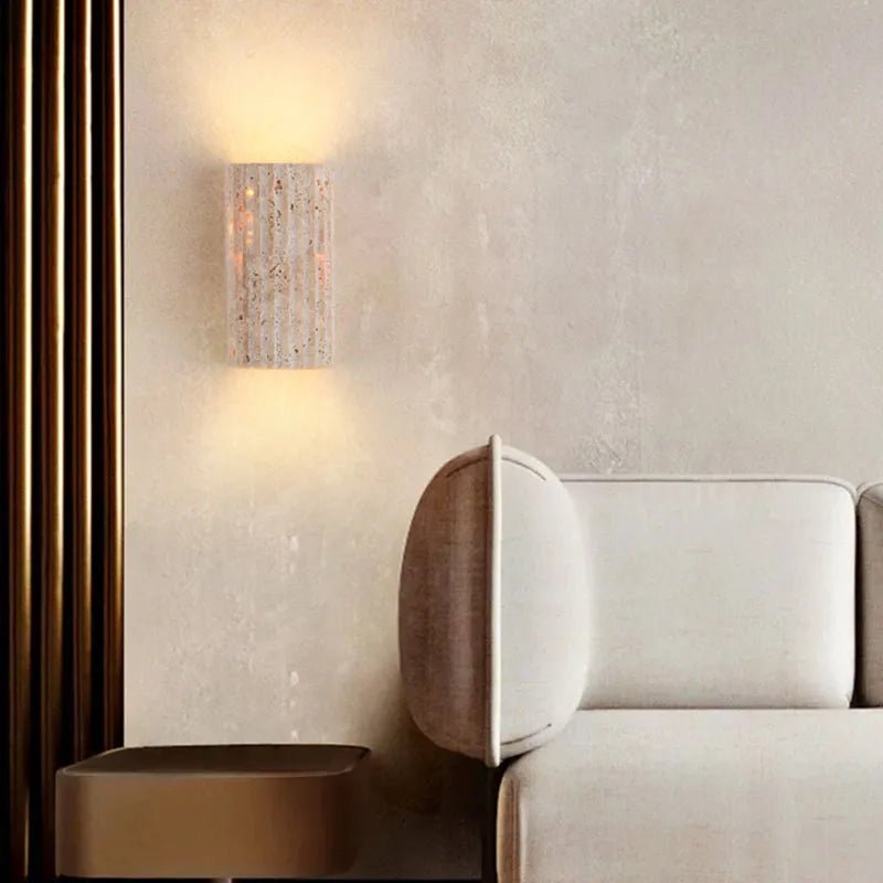 Naples Travertine Sconce - Timeless Natural Stone Lighting – Morsale