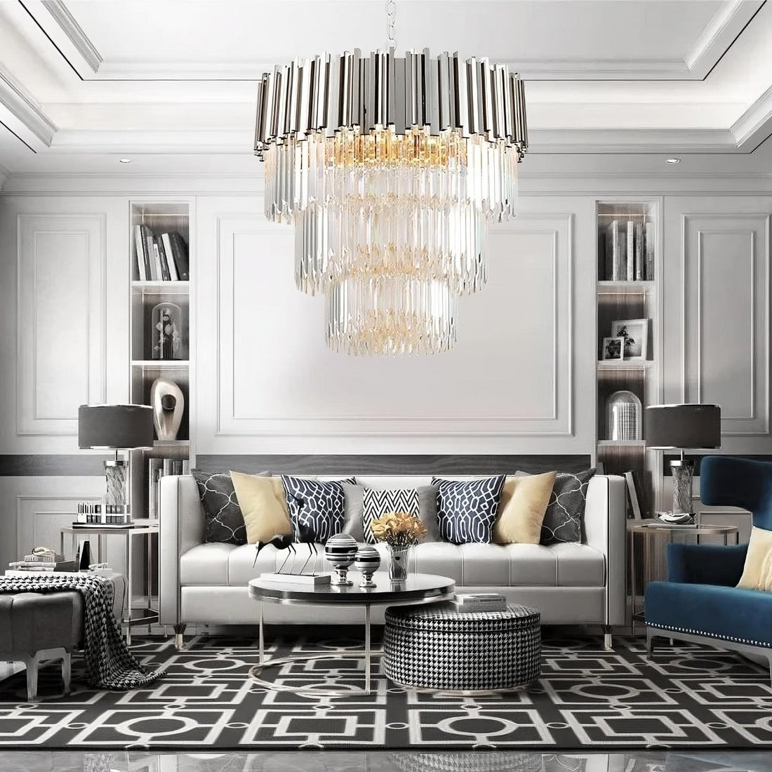 Gio Multi-Layer Crystal Chandelier