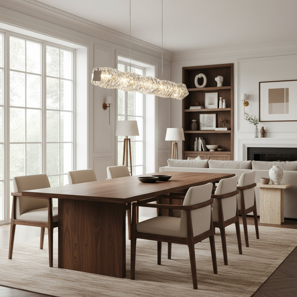 60" Bacci Modern Crystal Dining Room Chandelier
