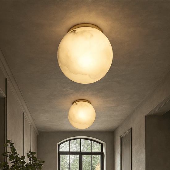 Marble Light - Moonshade Marble Ball Sconce – Morsale