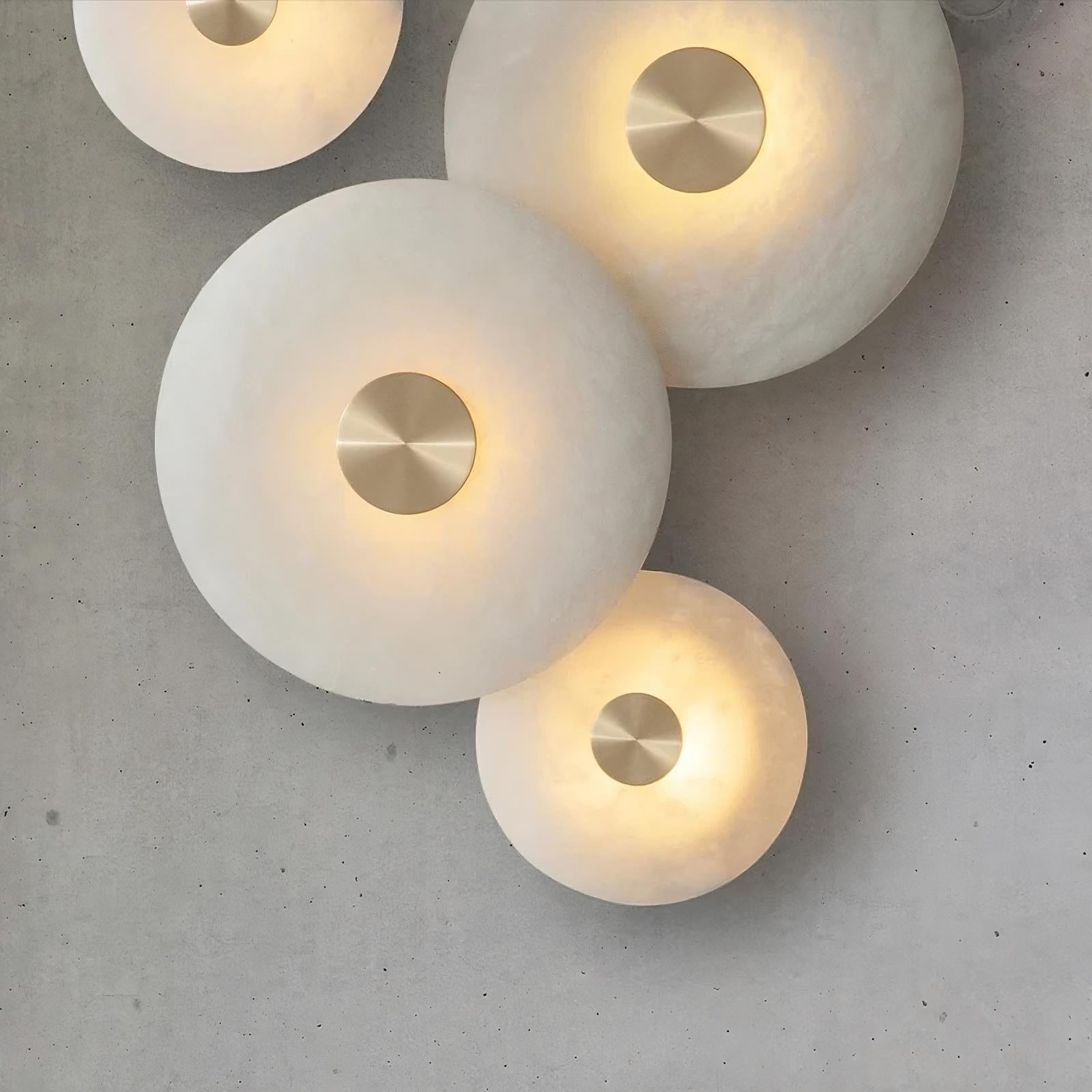 Moonshade Natural Marble Disc Wall Sconce – Morsale