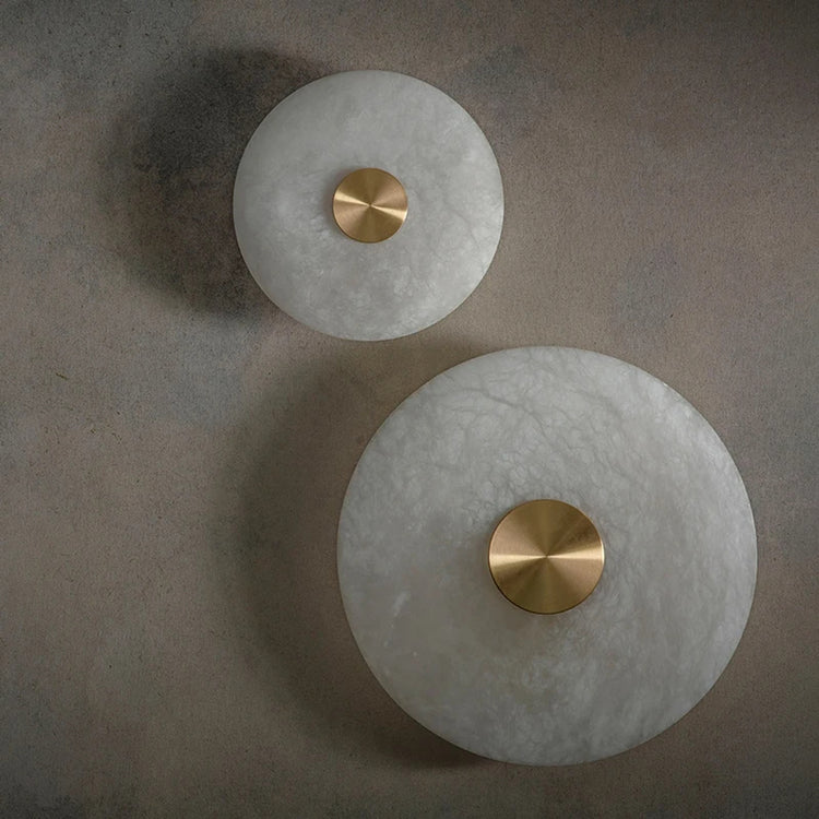 Moonshade Natural Marble Disc Wall Sconce – Morsale