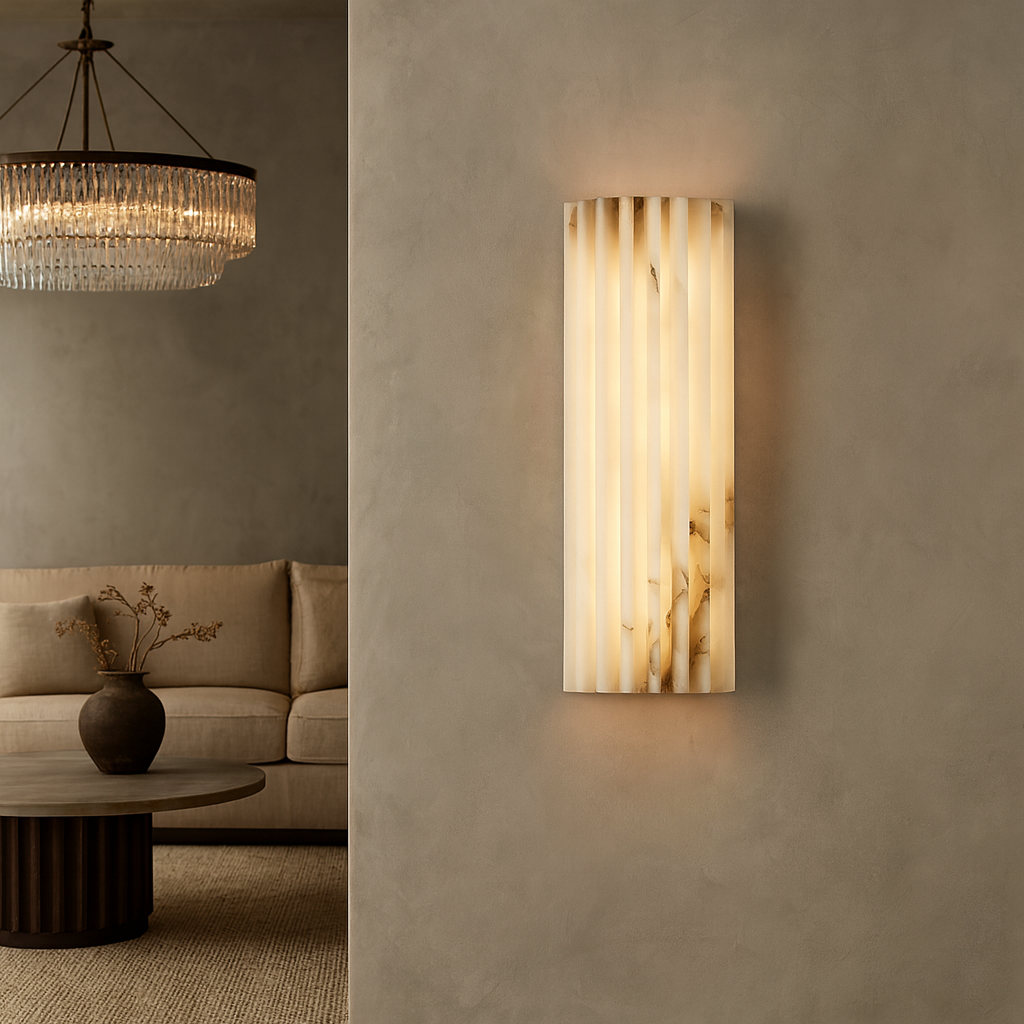 Marble Wall Sconce: Elegant 12" Marble Lighting – Morsale