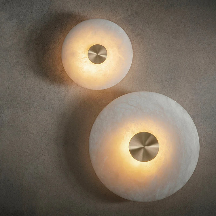 Moonshade Natural Marble Disc Wall Sconce – Morsale